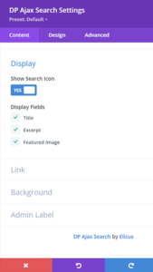 Ajax Live Search Module for Divi Theme - Divi Plus