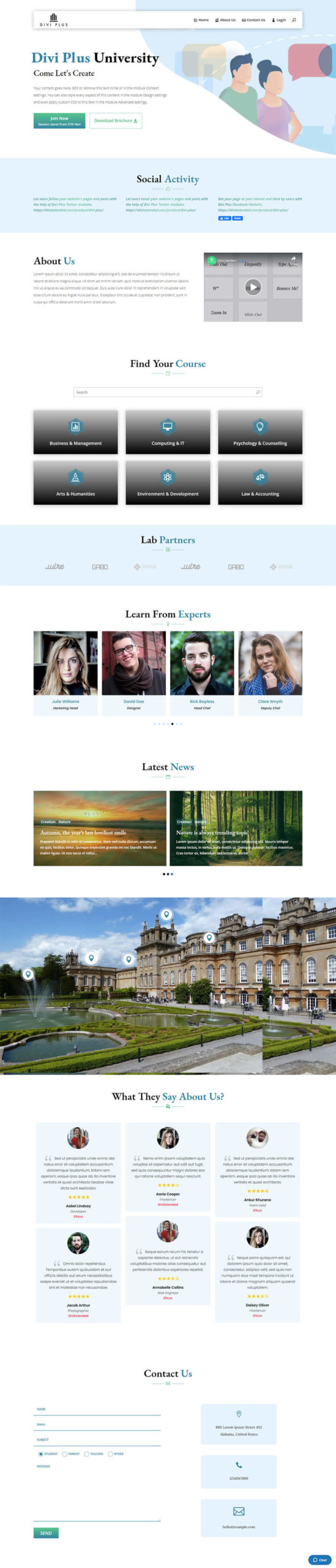 Divi Starter Templates - Divi Plus