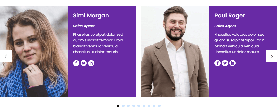 team-carousel-slide-effect-section - Divi Plus