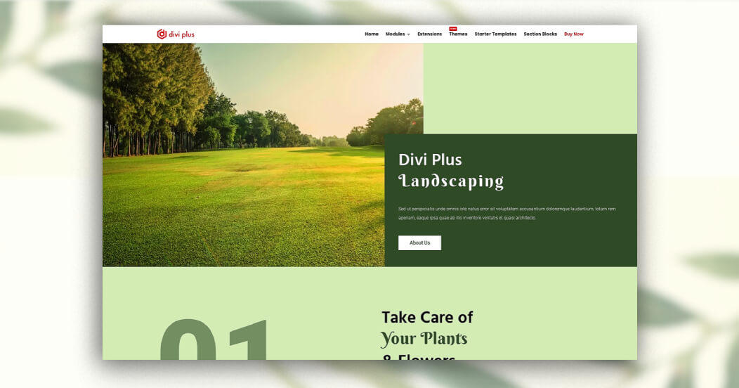 Divi Plus Landscaping - Divi Plus