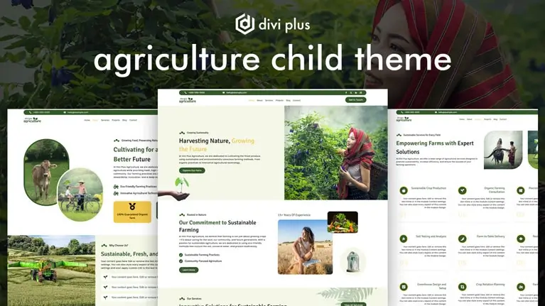 Free Divi Plus Agriculture Child Theme for Farmers and Agriculture ...